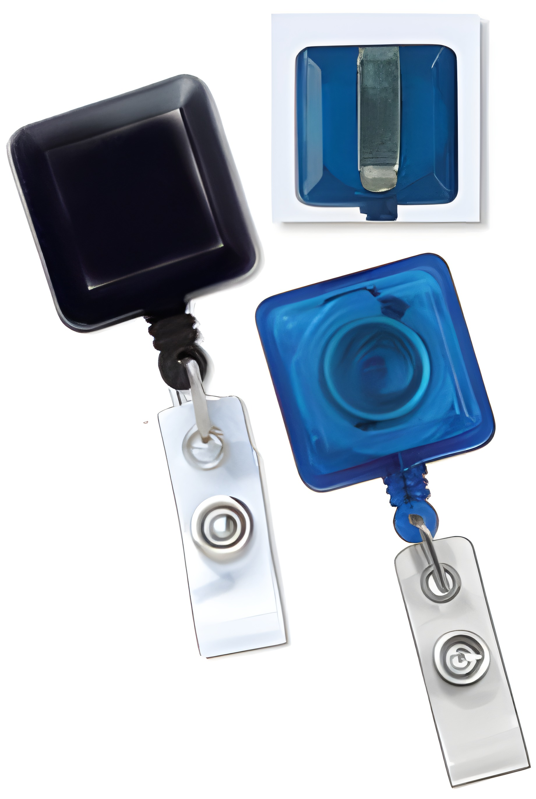 Square Badge Reels - Clear Vinyl Strap – Emblem Access